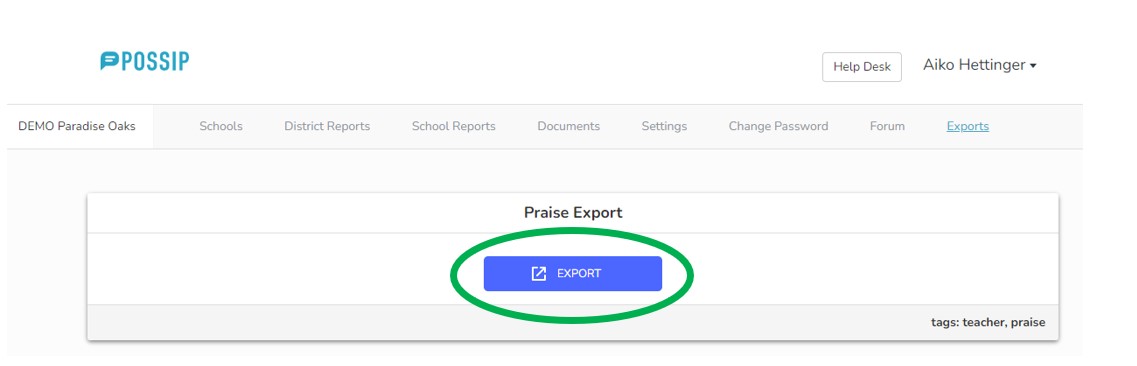 How to Export Praise Comments