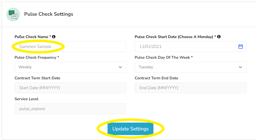 How To Change the Way Your Organization Name Appears in the Pulse Check