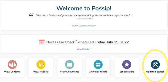 Choosing Settings for a School or Staff Account
